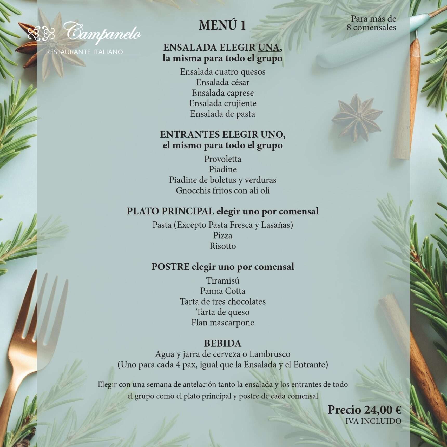 Listado Menús de Navidad en Ávila | Menús Navidad Restaurantes Ávila